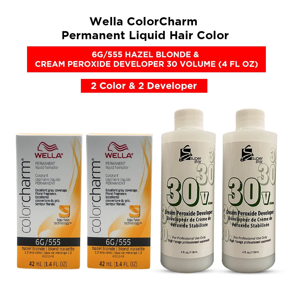 Wella ColorCharm Permanent Liquid Hair Color Toner - 1.4 oz ( 6G/555 ...