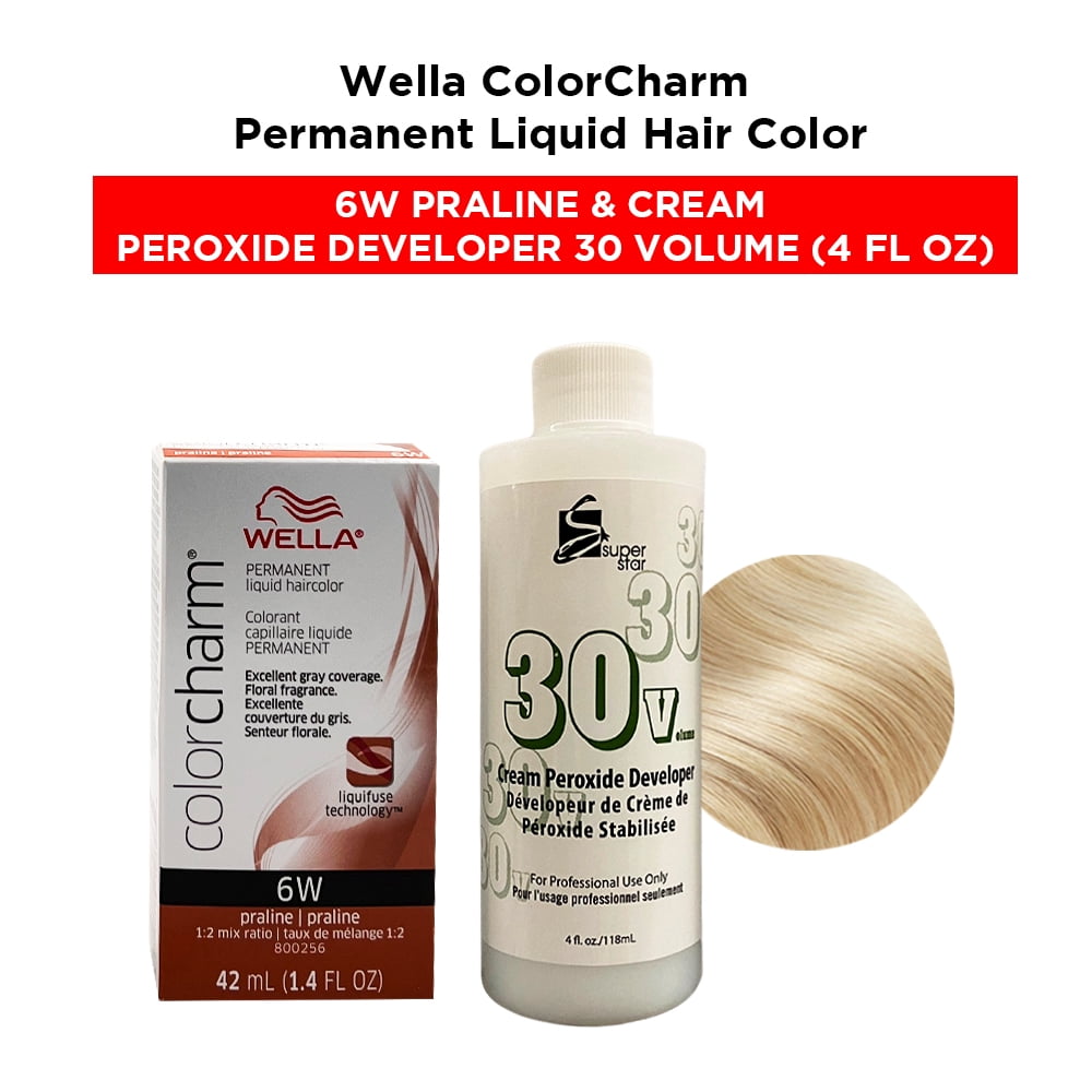 Wella ColorCharm Permanent Liquid Hair Color Toner - 1.4 oz ( 6W ...