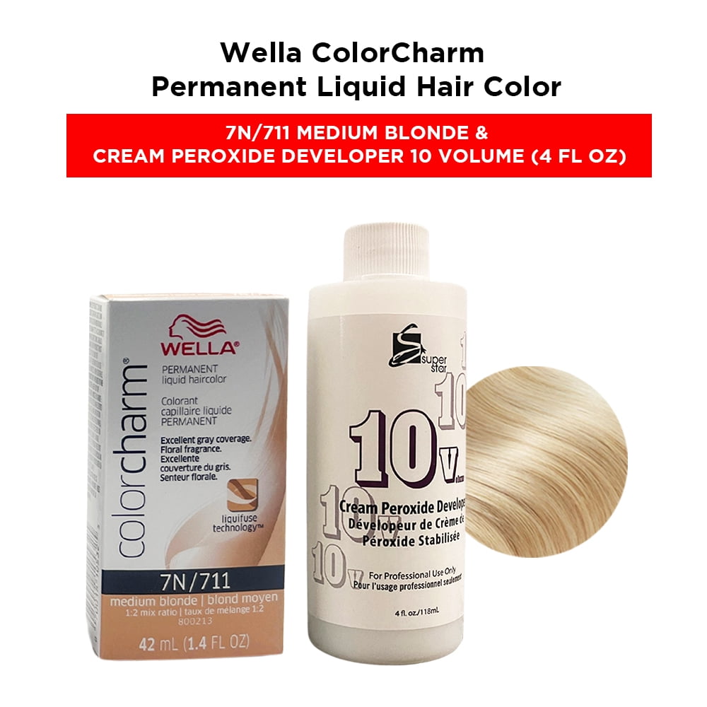 Wella ColorCharm Permanent Liquid Hair Color Toner - 1.4 oz ( 7N/711 ...