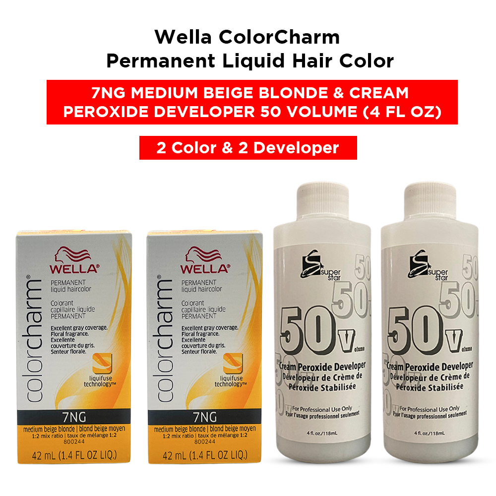 Wella ColorCharm Permanent Liquid Hair Color Toner - 1.4 oz ( 7NG ...