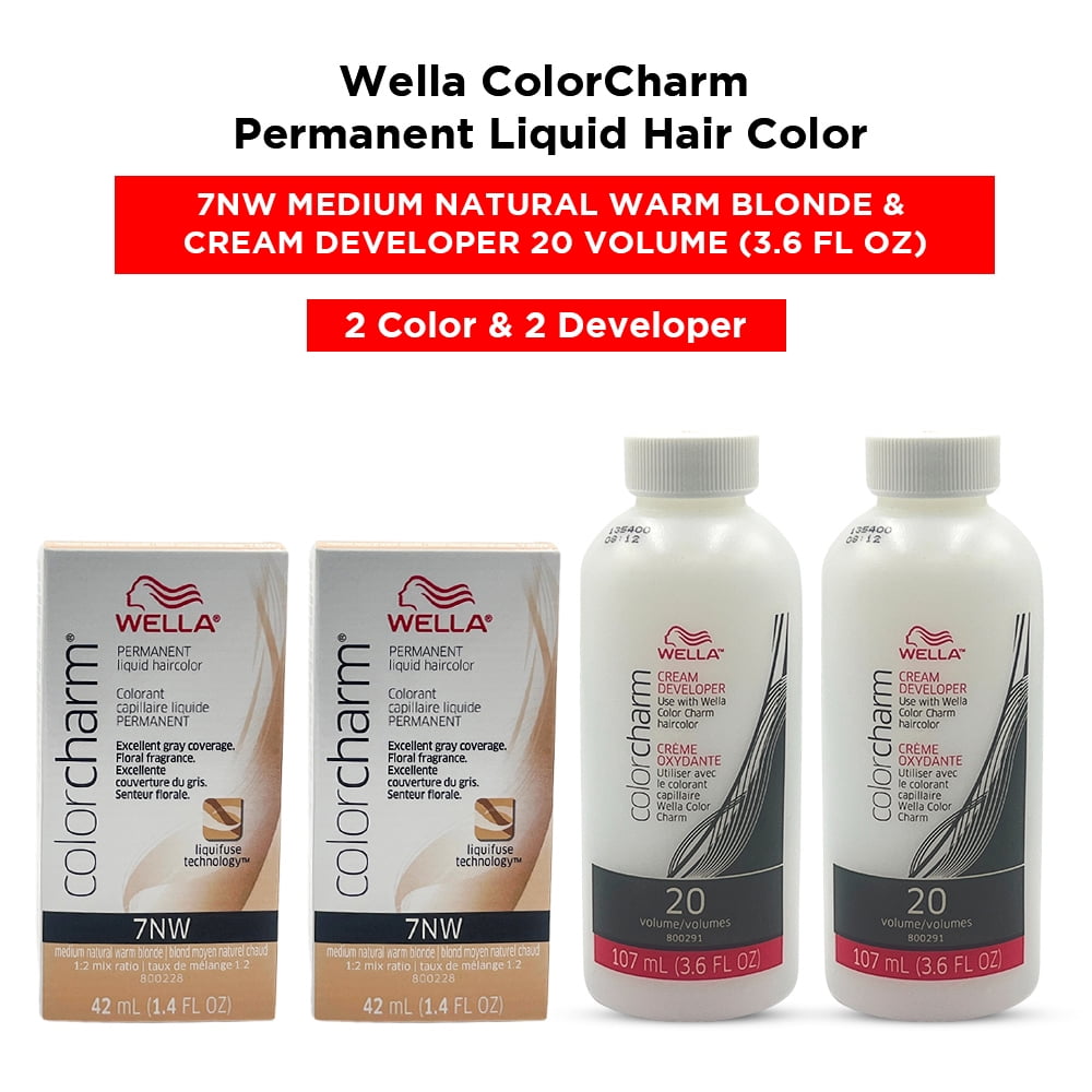 Wella ColorCharm Permanent Liquid Hair Color Toner - 1.4 oz ( 7NW ...