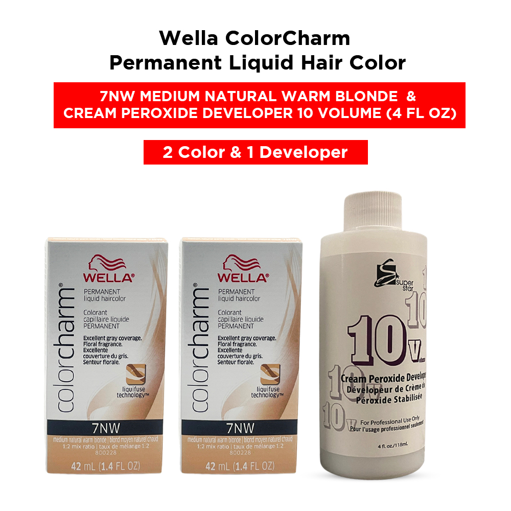 Wella ColorCharm Permanent Liquid Hair Color Toner - 1.4 oz ( 7NW ...