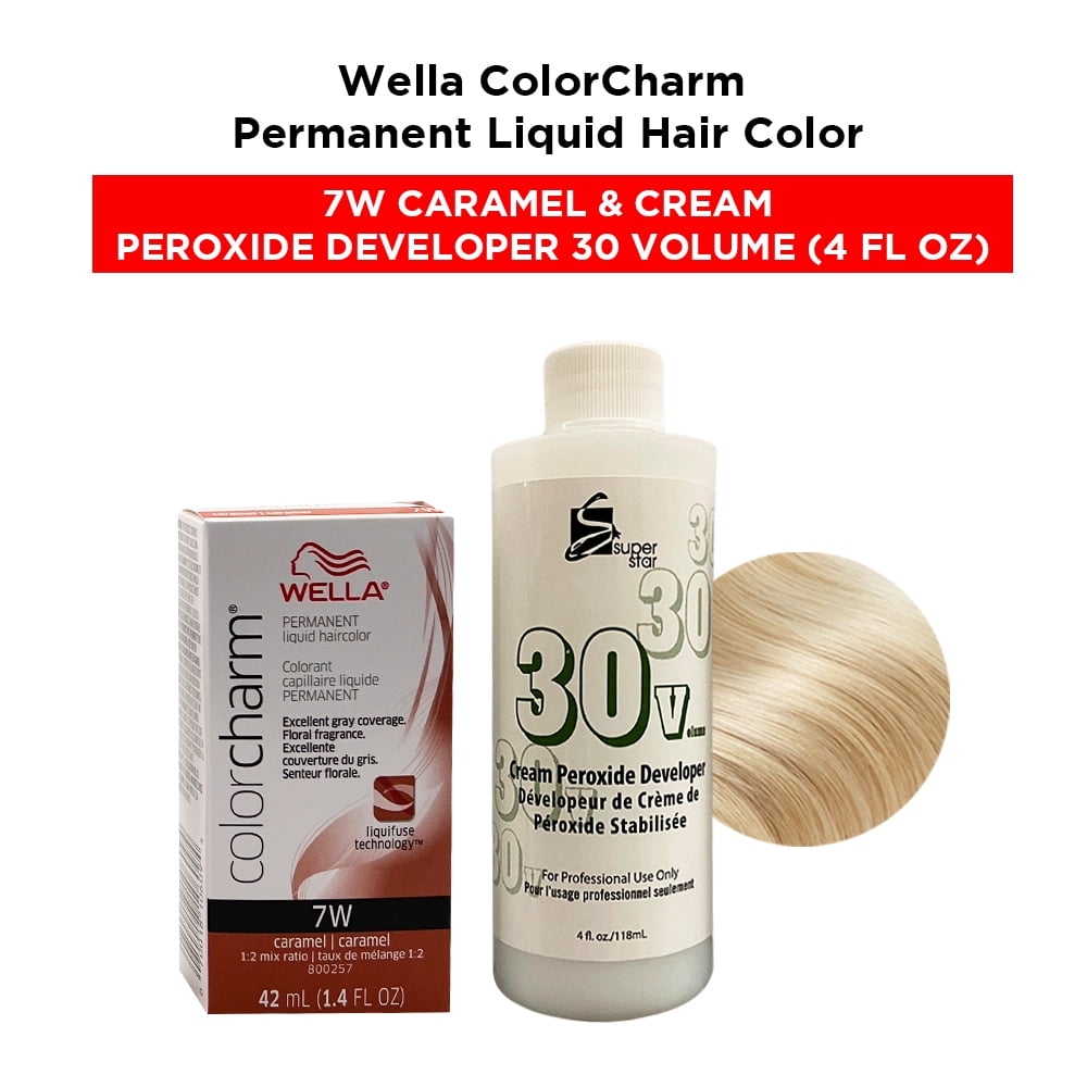 Wella ColorCharm Permanent Liquid Hair Color Toner - 1.4 oz ( 7W ...