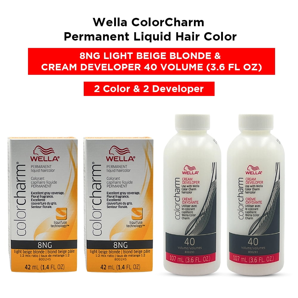 Wella ColorCharm Permanent Liquid Hair Color Toner - 1.4 oz ( 8NG Light ...