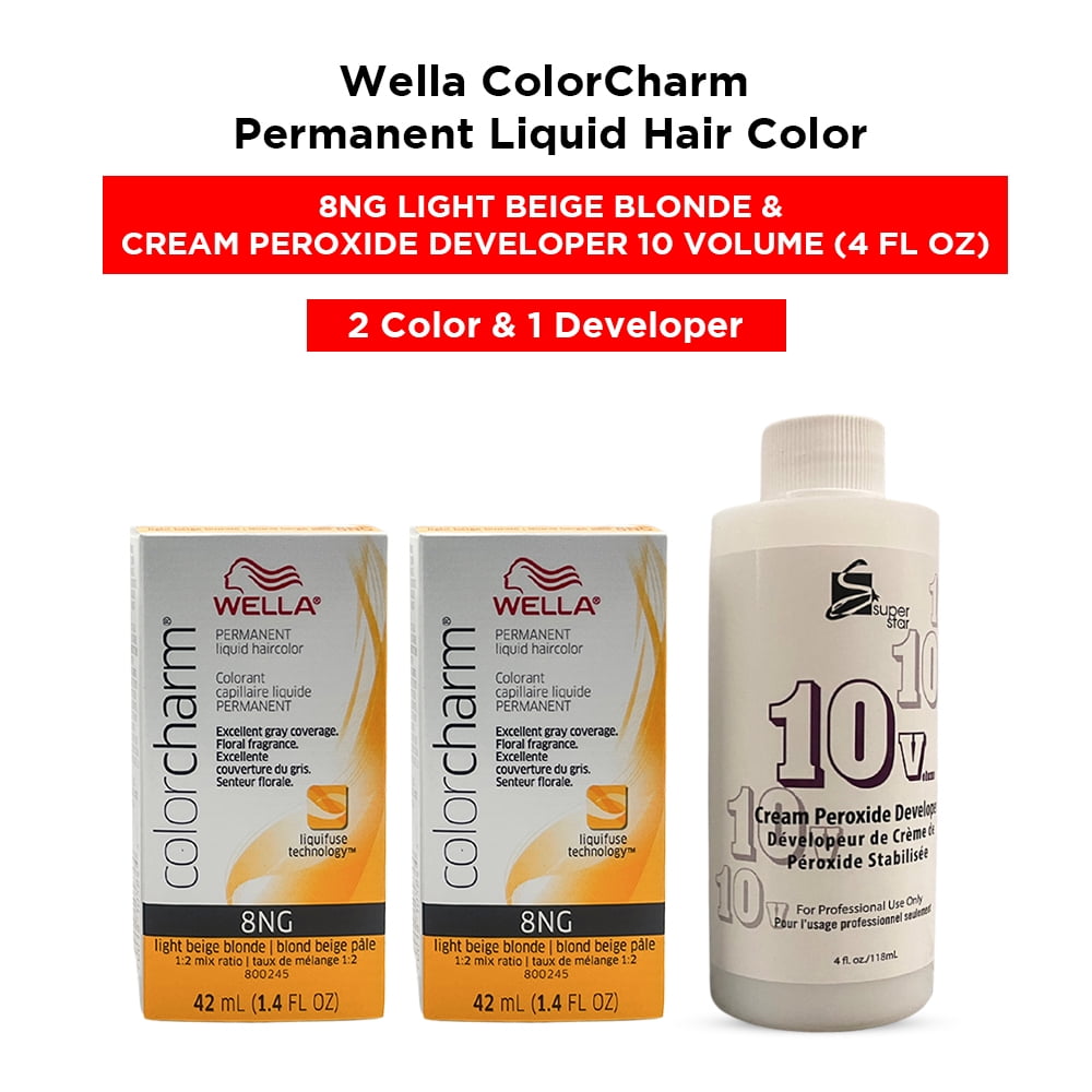 Wella ColorCharm Permanent Liquid Hair Color Toner - 1.4 oz ( 8NG Light ...