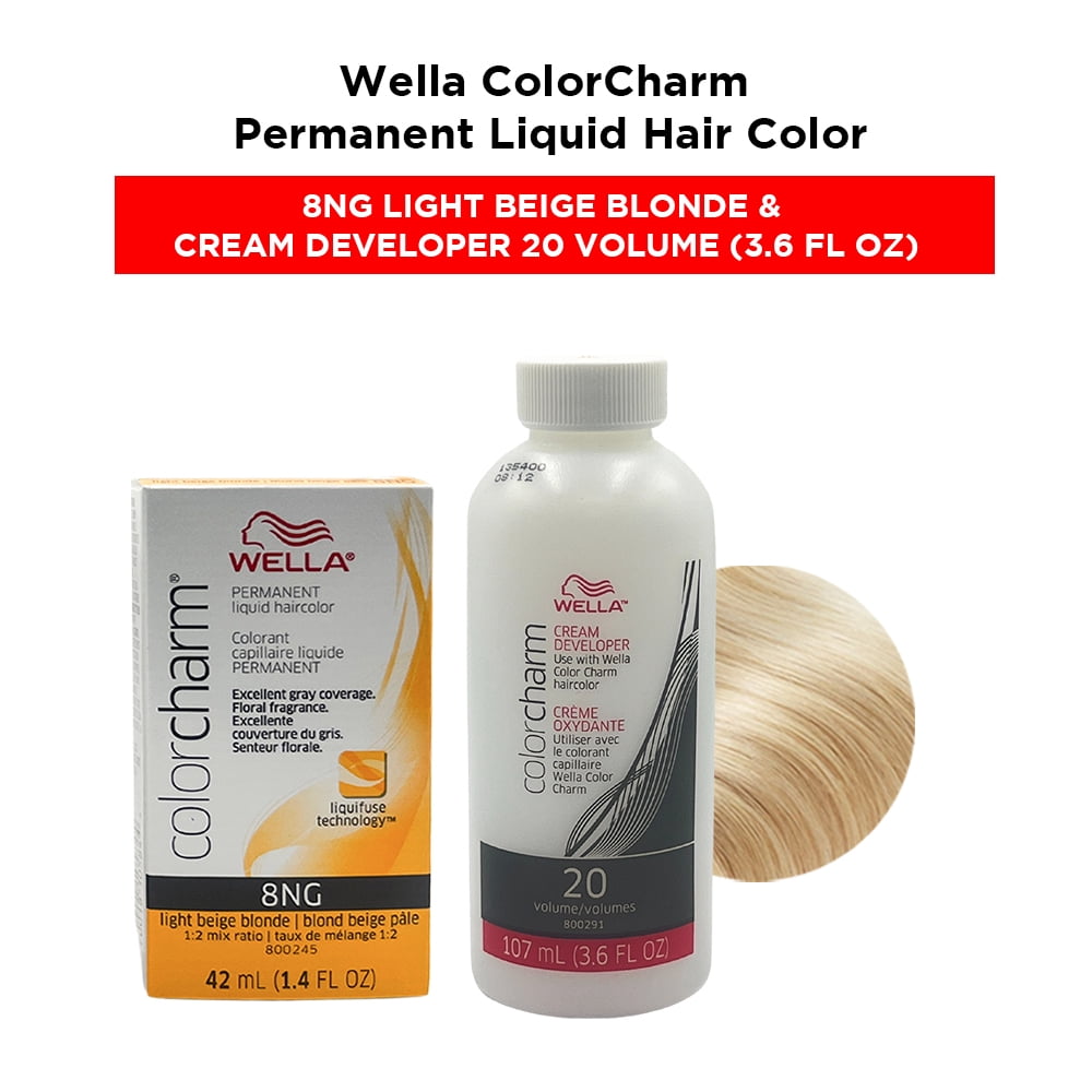 Wella ColorCharm Permanent Liquid Hair Color Toner - 1.4 oz ( 8NG Light ...