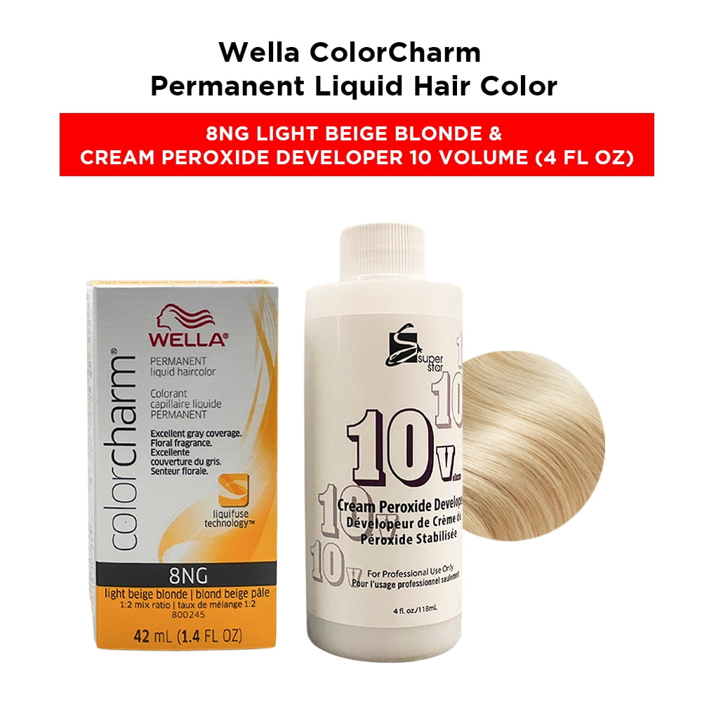 Wella ColorCharm Permanent Liquid Hair Color Toner - 1.4 oz ( 8NG Light ...