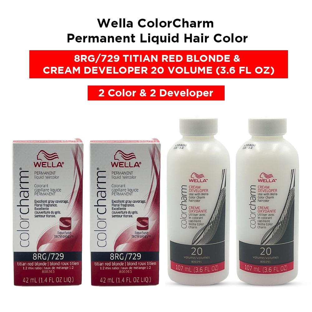 Wella ColorCharm Permanent Liquid Hair Color Toner - 1.4 oz ( 8RG/729 ...