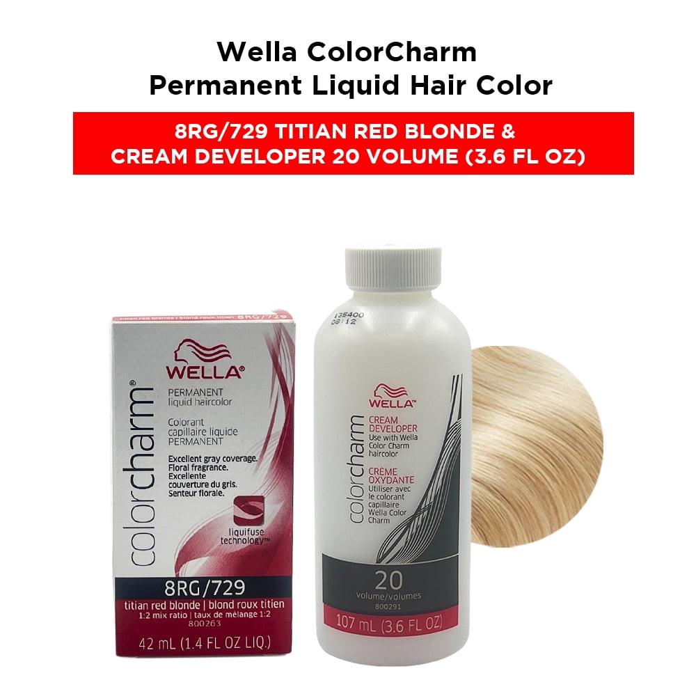 Wella ColorCharm Permanent Liquid Hair Color Toner - 1.4 oz ( 8RG/729 ...