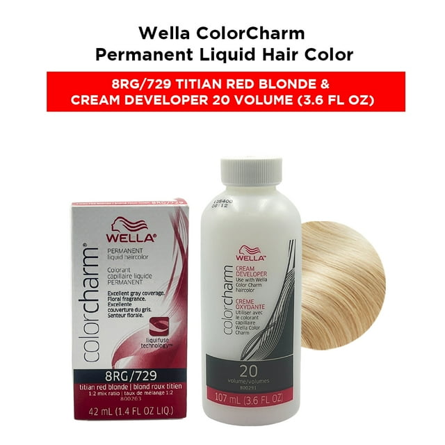 Wella ColorCharm Permanent Liquid Hair Color Toner - 1.4 oz ( 8RG/729 ...
