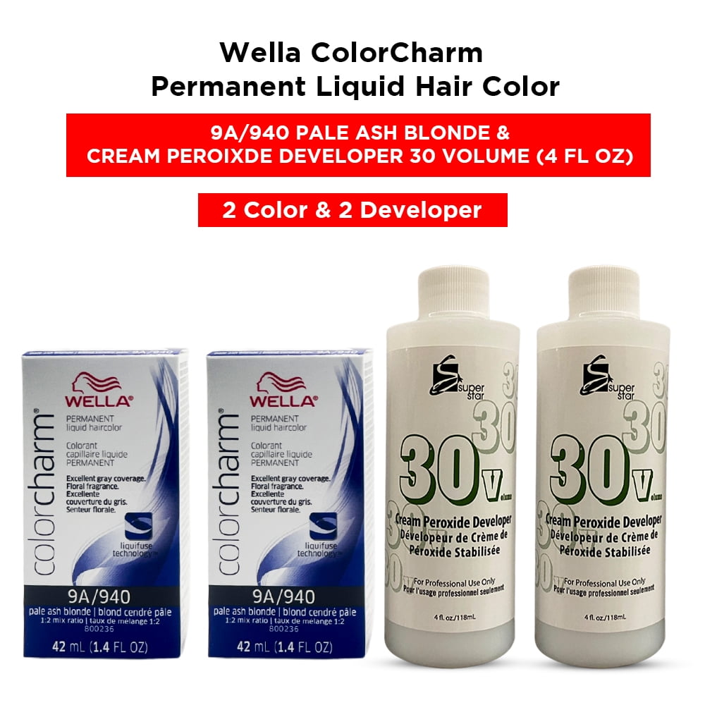 Wella ColorCharm Permanent Liquid Hair Color Toner - 1.4 oz ( 9A/940 ...