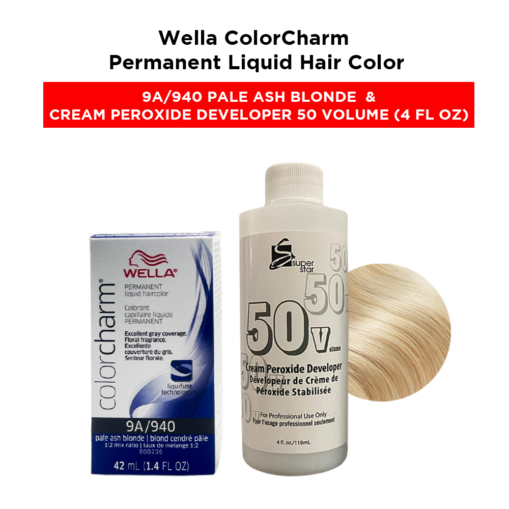 Wella ColorCharm Permanent Liquid Hair Color Toner - 1.4 oz ( 9A/940 ...