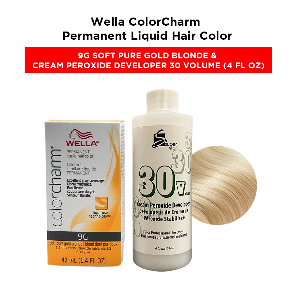 Wella ColorCharm Permanent Liquid Hair Color Toner - 1.4 oz ( 9G Soft ...