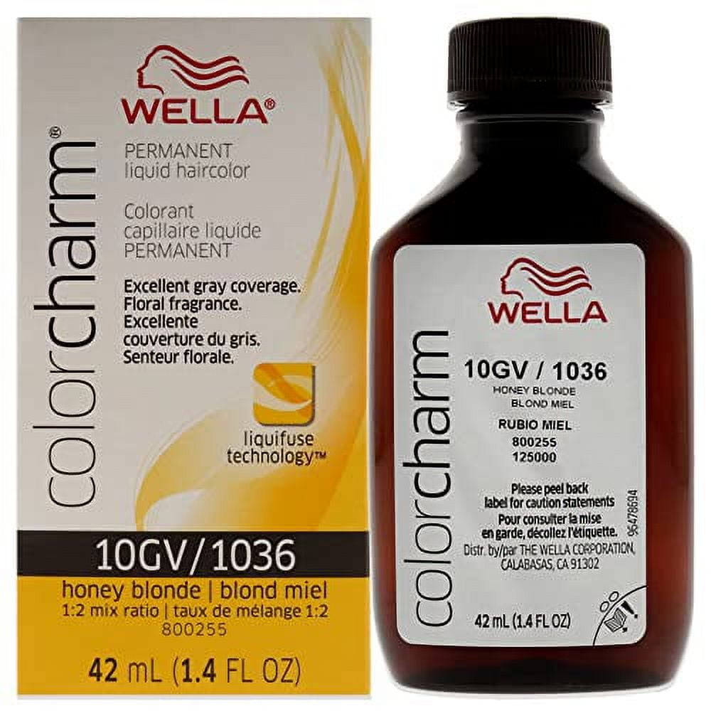 Wella ColorCharm Permanent Liquid Hair Color for Gray Coverage, 10GV ...