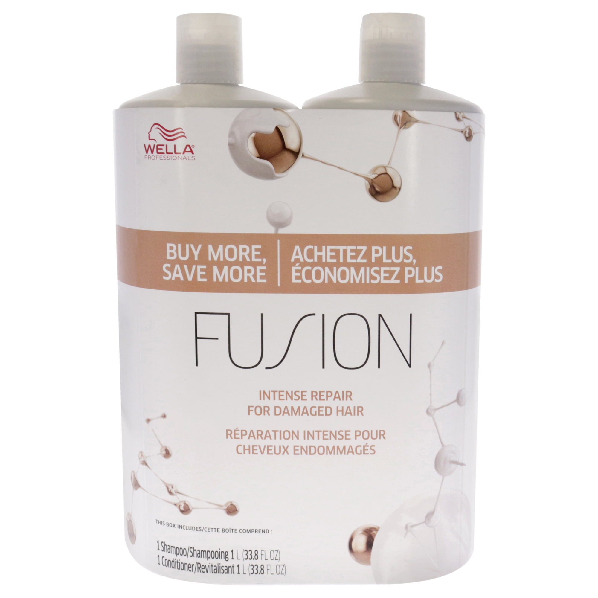 Wella Fusion Intense Repair Duo for Treated Hair, 2 Pc 33.8oz Cleansing ...
