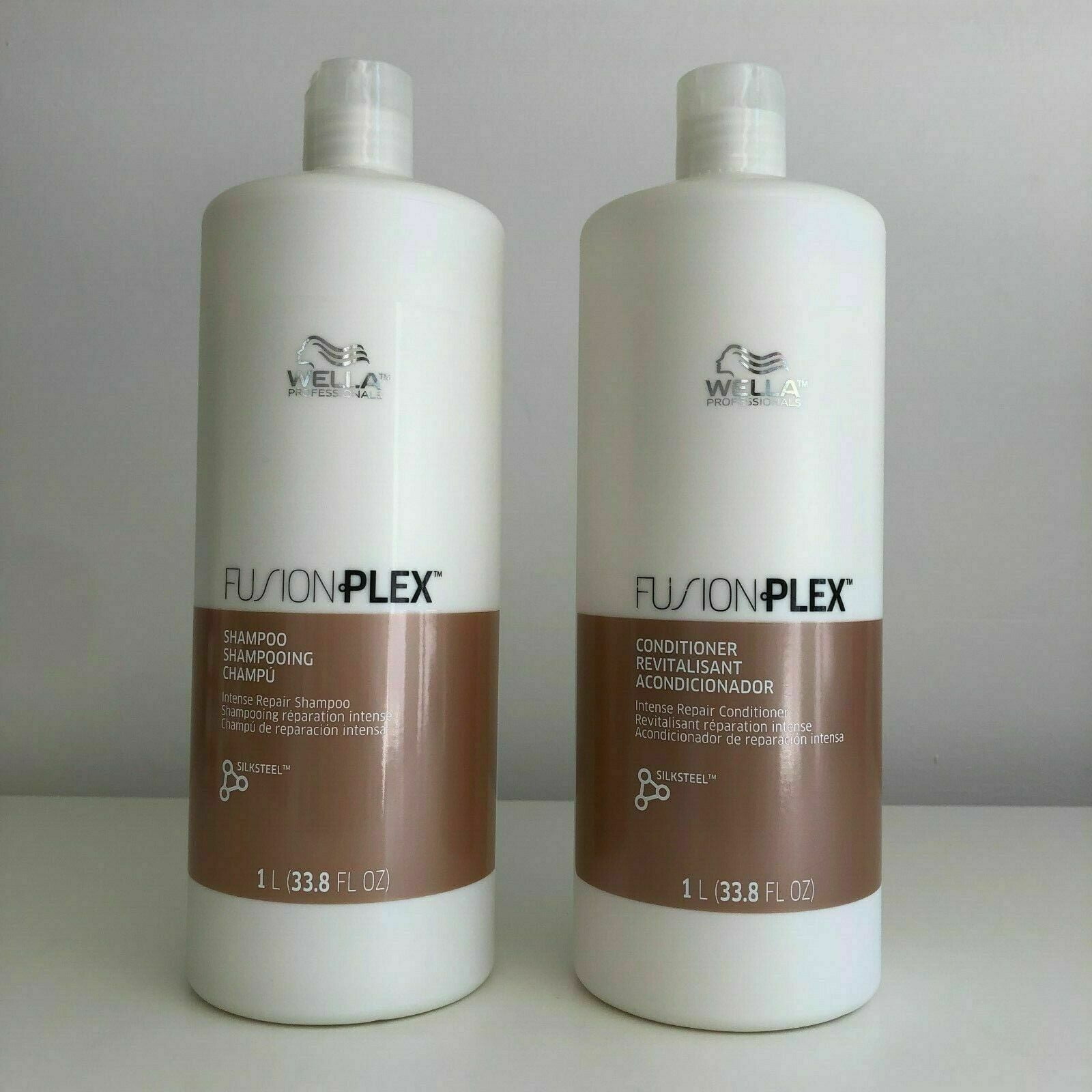Wella Fusion Plex Duo Shampoo and Conditioner for Hair, 33.8 oz - For ...