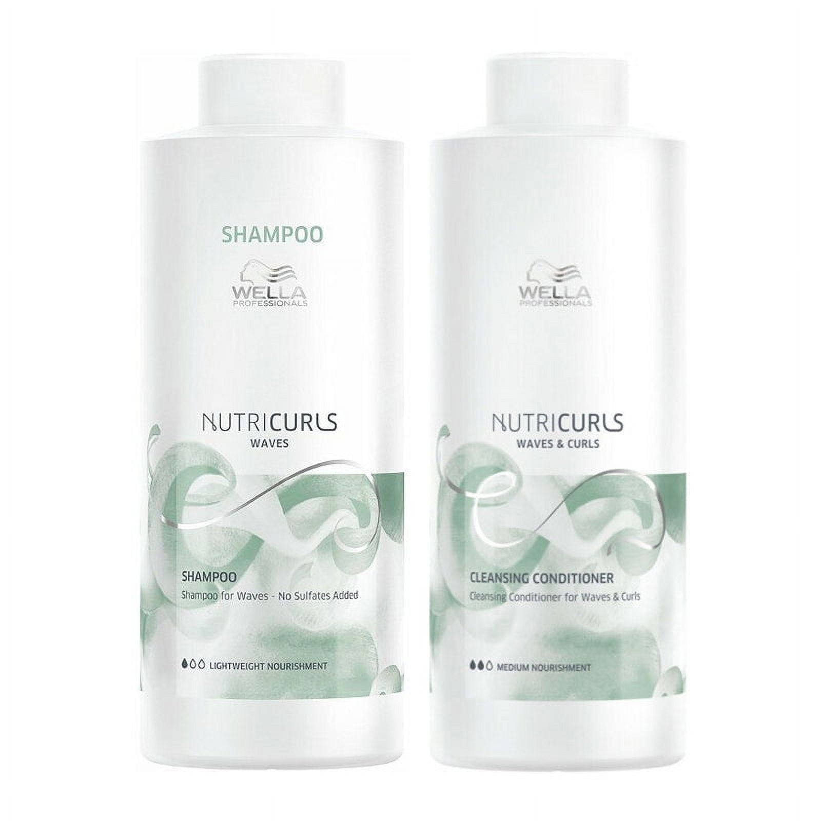 Wella Nutricurls Shampoo & Conditioner for Treated Hair, Waves & Curls ...