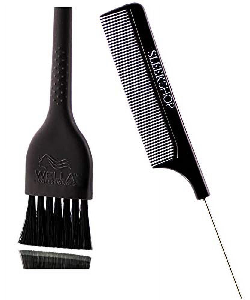 Wella Premium Haircolor Tint Application Brush with Grips (w/Sleek Comb ...