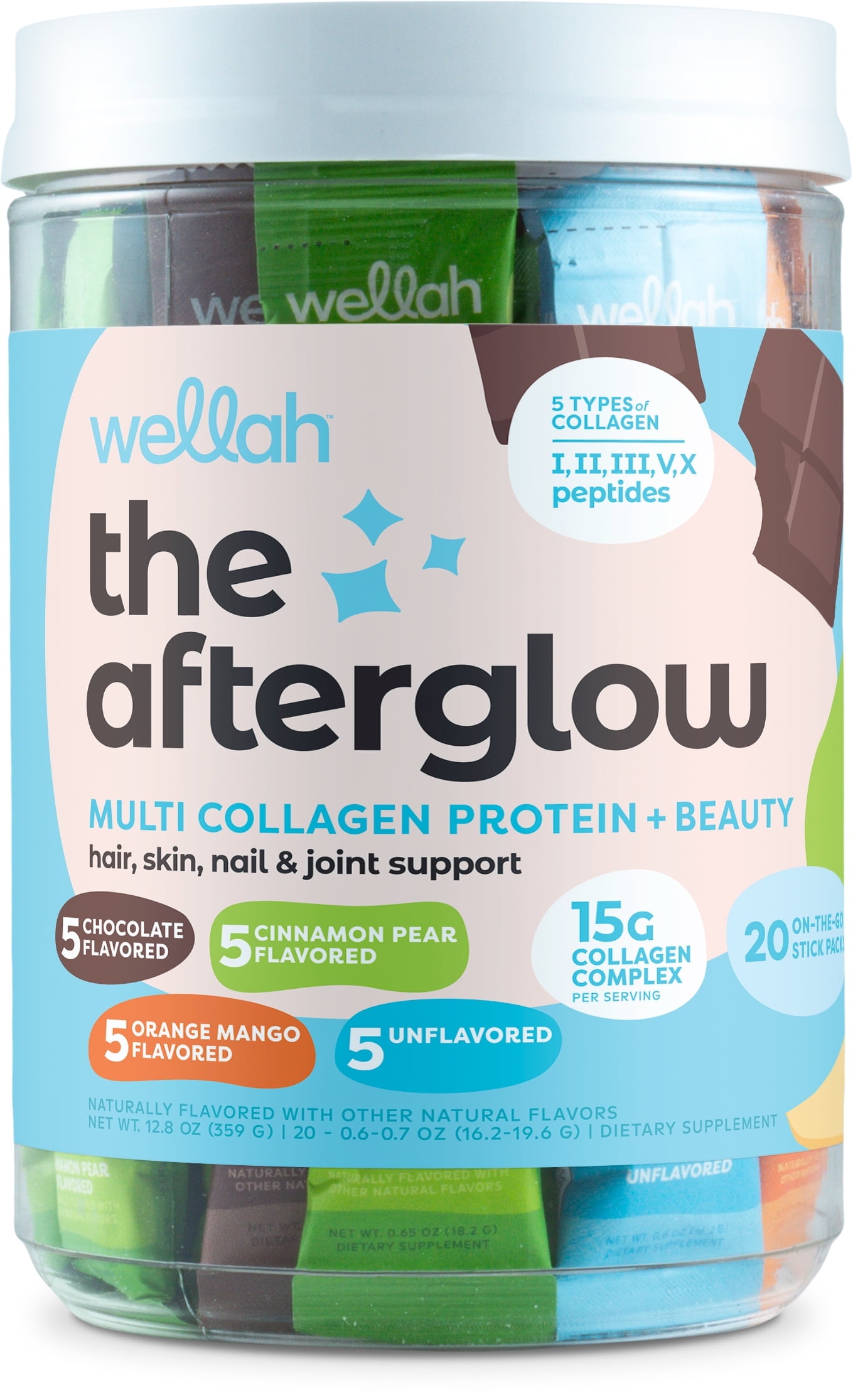 Wellah Multi Collagen Protein + Beauty (Variety Pack) 20 Stickpacks ...