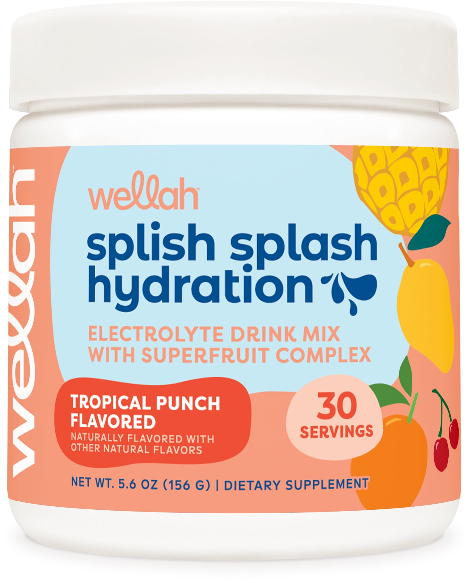 Wellah Splish Splash Hydration Electrolyte Drink Mix (Tropical Punch ...