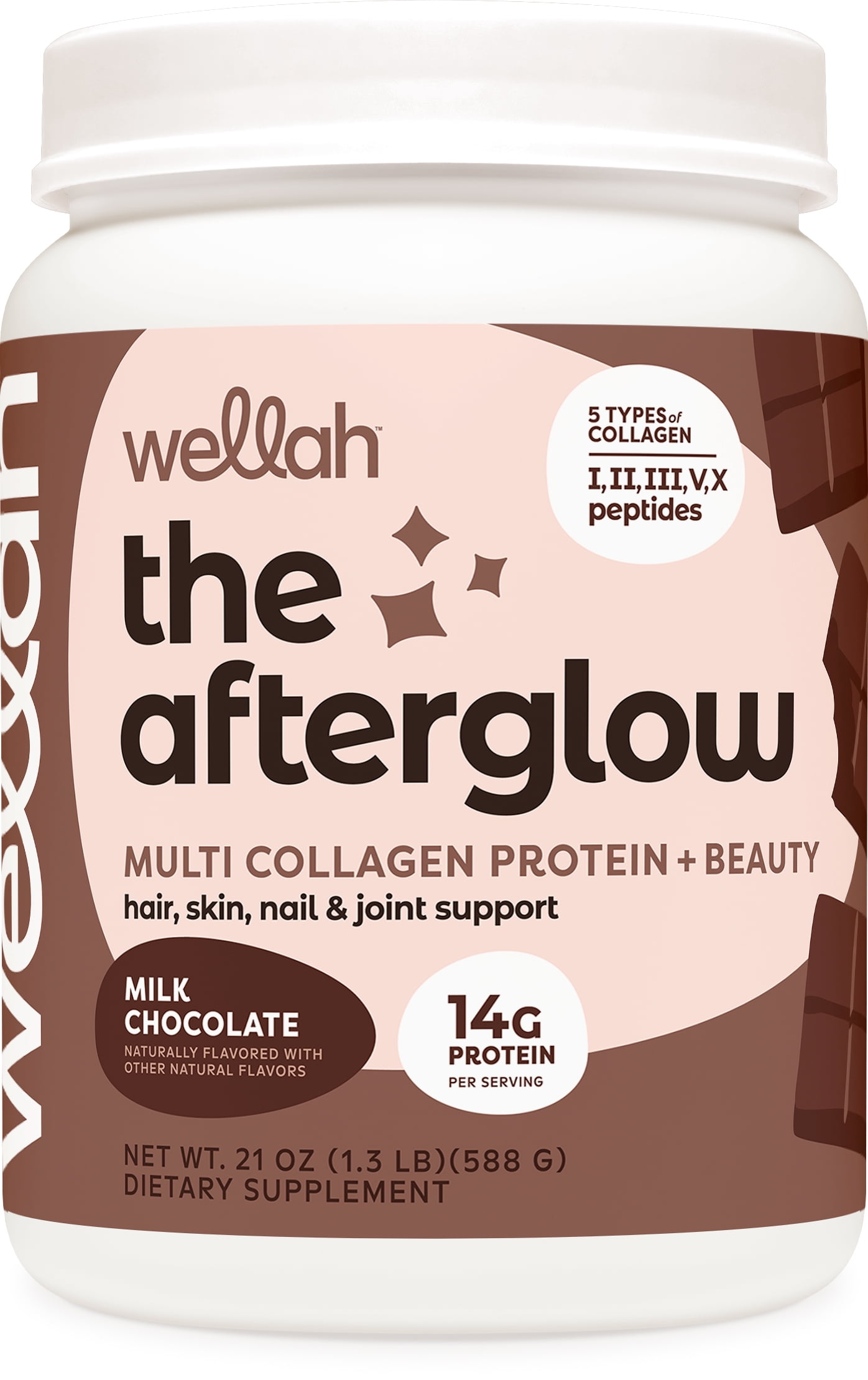 Wellah The Afterglow (Milk Chocolate) Multi Collagen Protein + Beauty ...