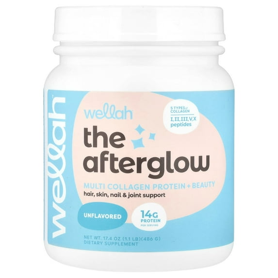 Wellah The Afterglow (Unflavored) Multi Collagen Protein + Beauty ...
