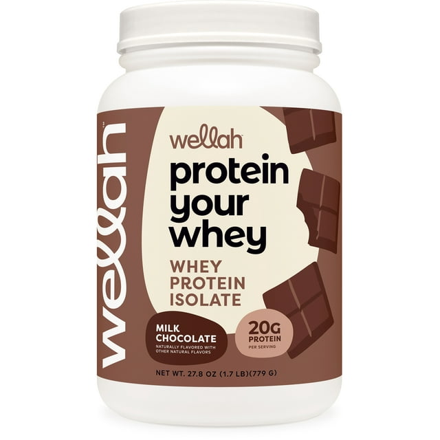 Wellah Your Whey (30 Servings, Milk Chocolate Flavor) - Whey Protein ...