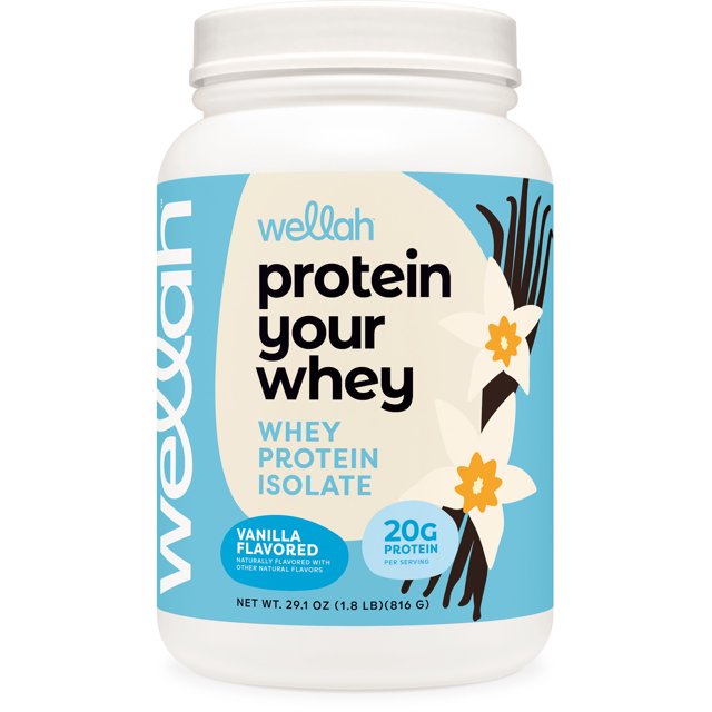 Wellah Your Whey (30 Servings, Vanilla) - Whey Protein Isolate Protein ...