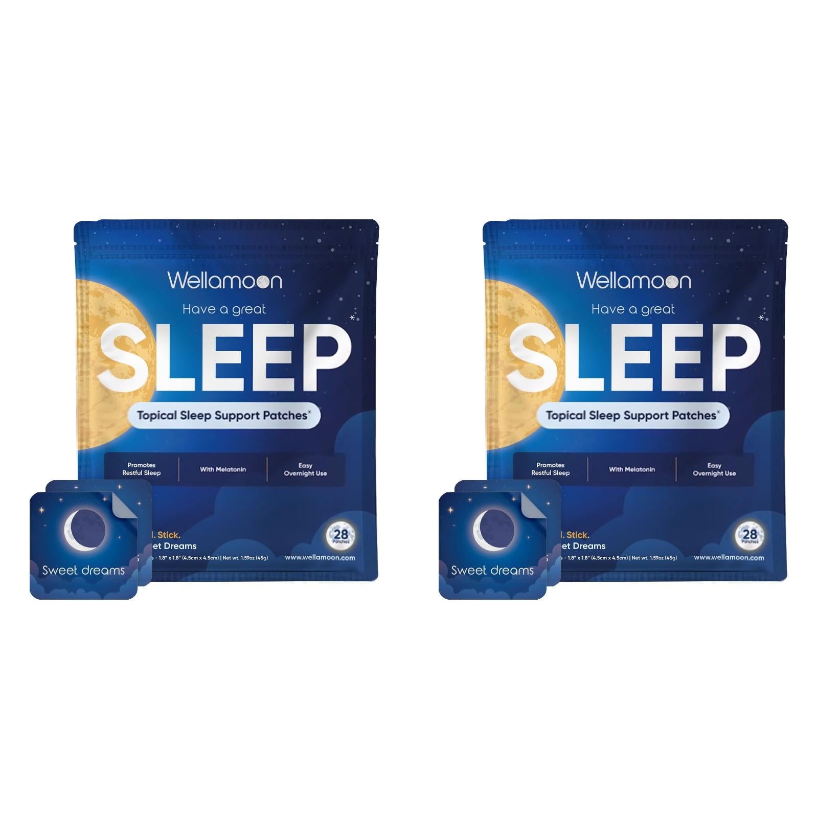 Wellamoon Melatonin Sleep Aid Patches - Valerian, Natural, Easy to Apply, Fall Asleep & Stay ...