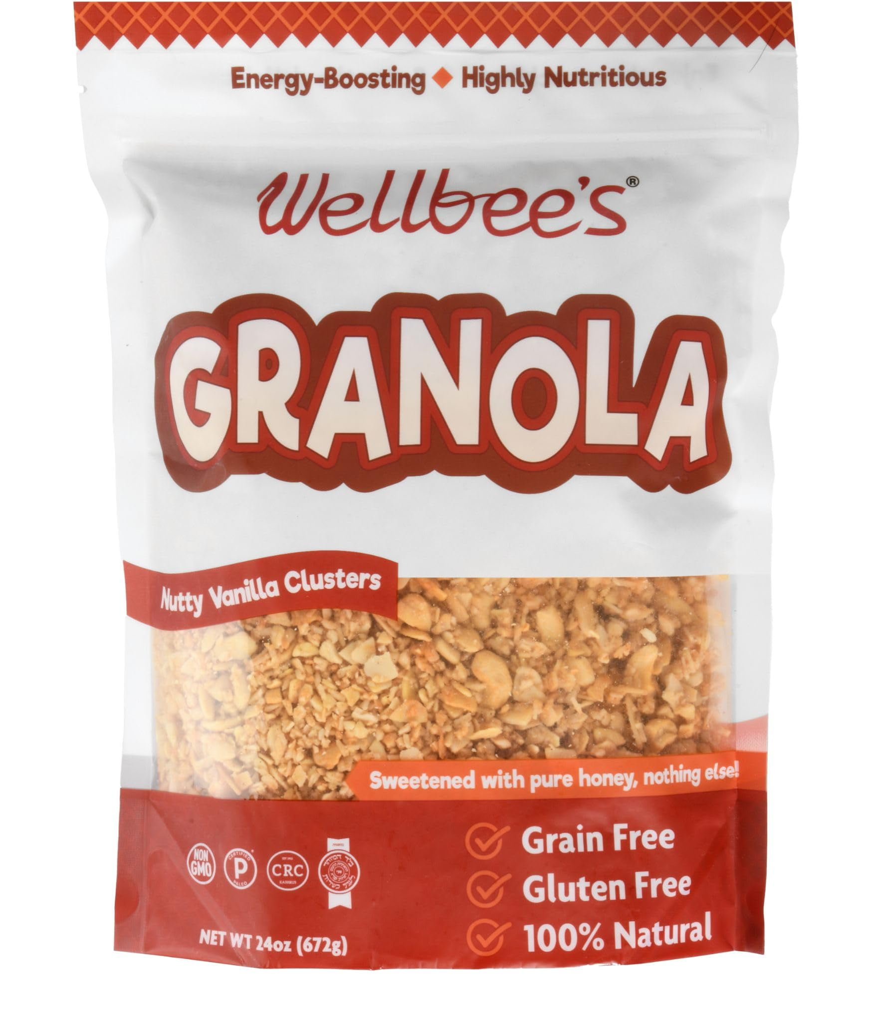 Wellbee’s Grain Free Granola, MMF7 Oat Free, Low Carb, 100% Honey ...