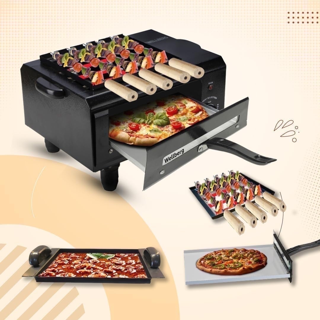 Wellberg 3-in-1 Electric Tandoor – 2200W, Compact Design, On/Off Switch ...