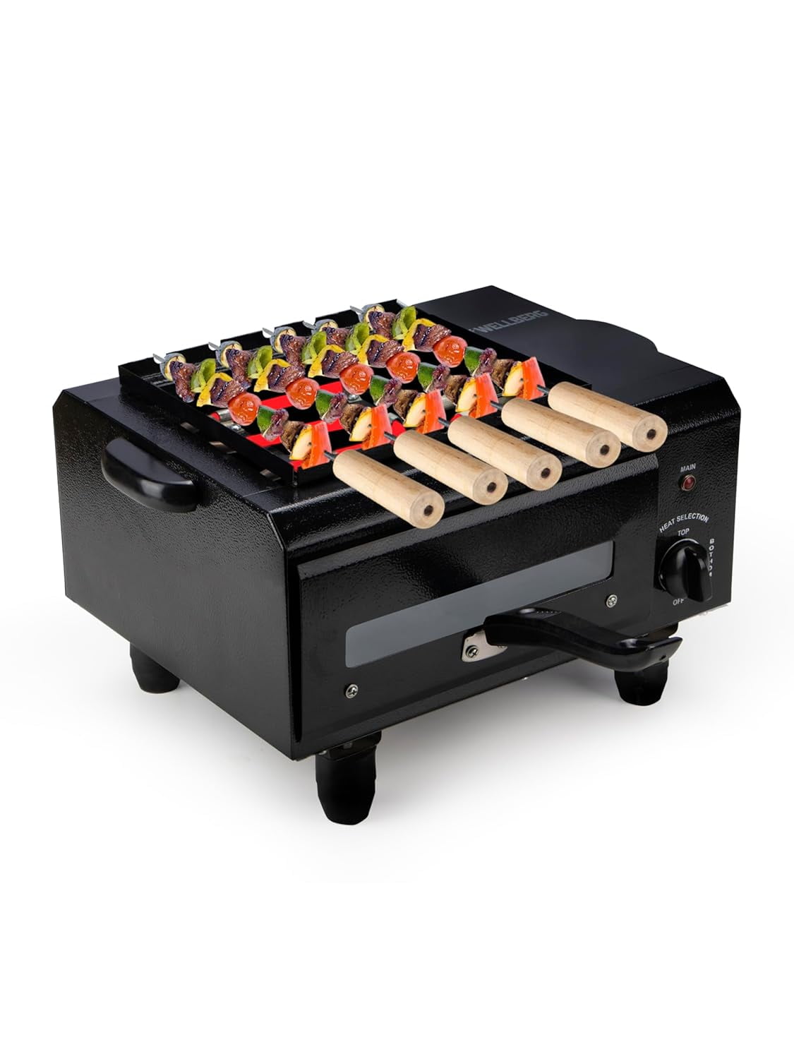 Wellberg 3in1 Electric Tandoor Grill Gravy Roast Barbecue NonStick ...