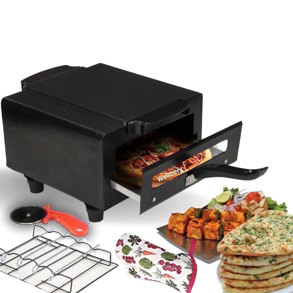 Wellberg Mini Electric Tandoor, 10-Inch 1500W, Cabinet Grill with ...