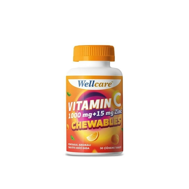 Wellcare Vitamin C + Zinc 30 Chewable Tablets - Walmart.com