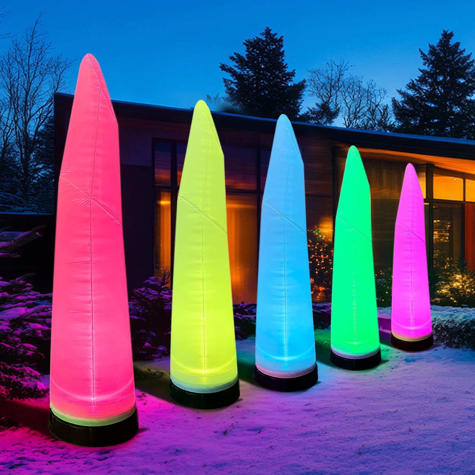 Wellcomer 10ft Inflatable Tusk shaped column decoration with color ...