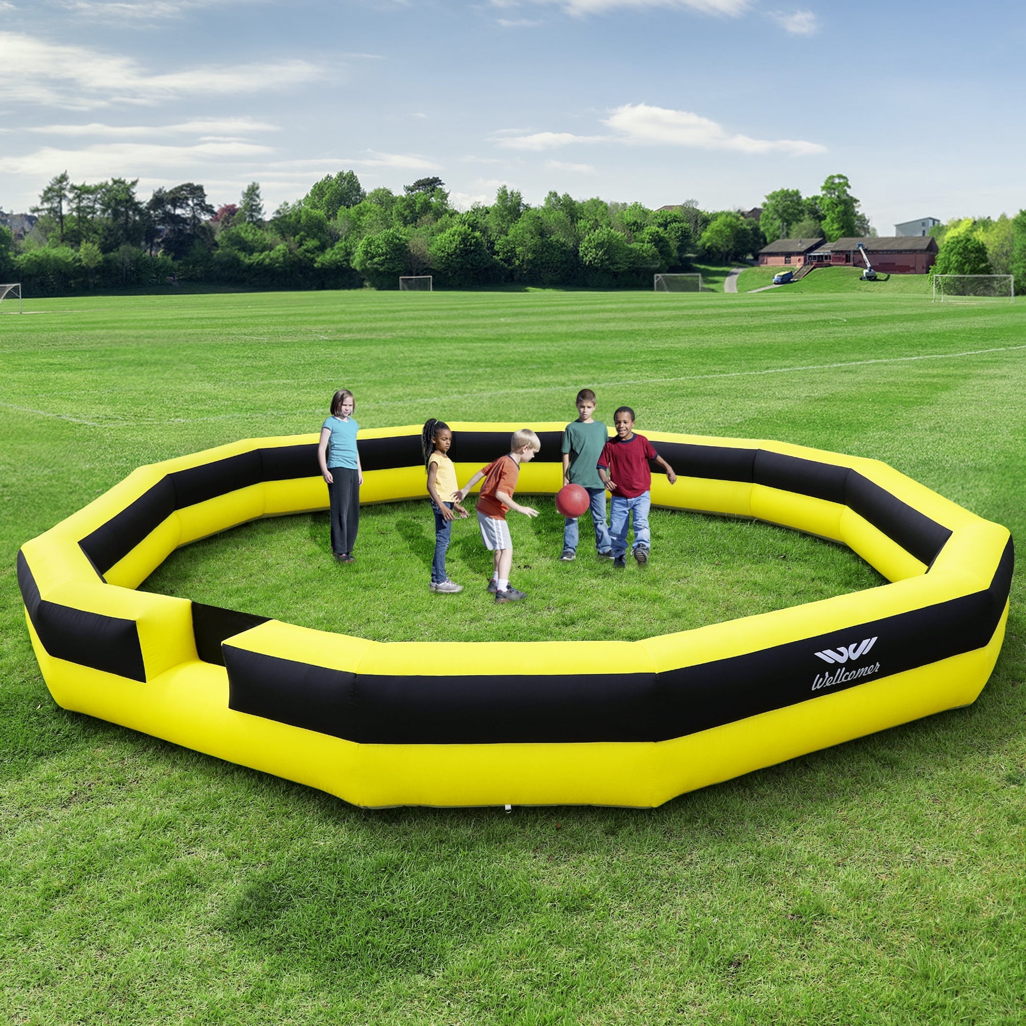 Wellcomer 16FT Inflatable Gaga Ball Pit Arena, Portable Court with ...