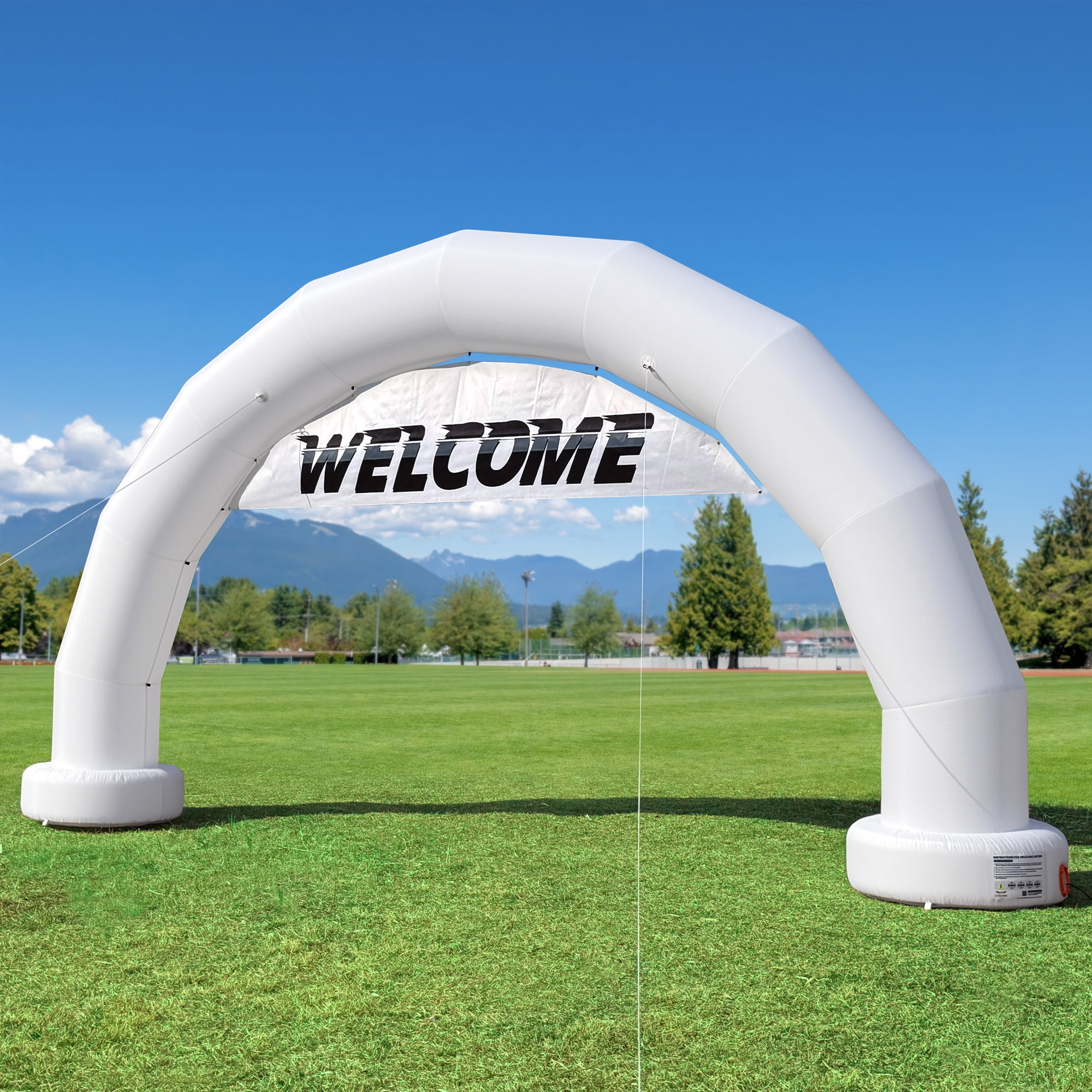 Wellcomer 20Ft Inflatable Event Arch, Half-Circle Archway with Banner ...