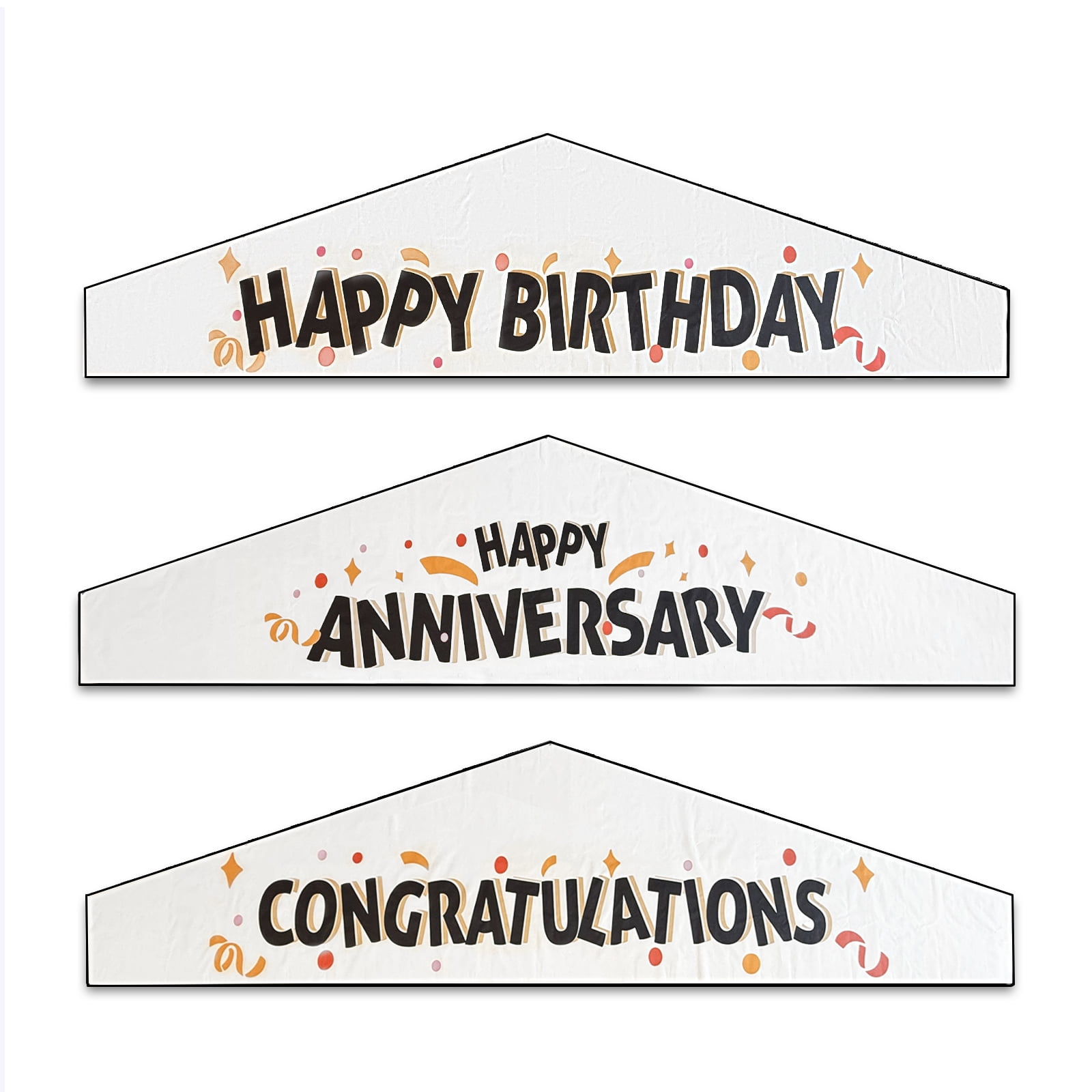 Wellcomer Optional Hanging Banners for Gable Arches - Happy Birthday ...