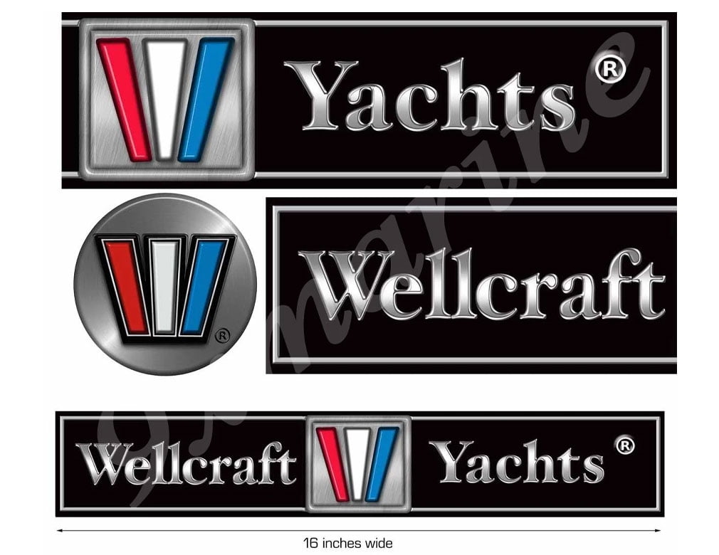Wellcraft Boat Remastered Sticker Set for Restoration Project - Walmart.com