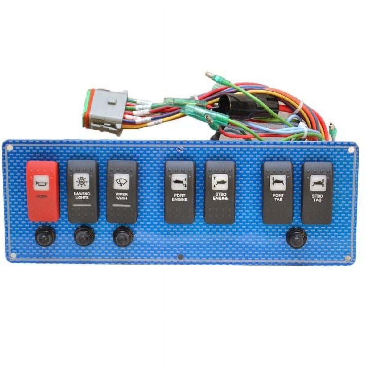 Wellcraft Boat Switch Panel 025-4076 | 10 3/4 x 4 Inch Blue Aluminum ...
