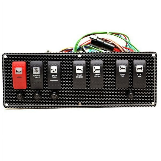 Wellcraft Boat Switch Panel 025-4077 | 10 3/4 x 3 7/8 Inch Black ...