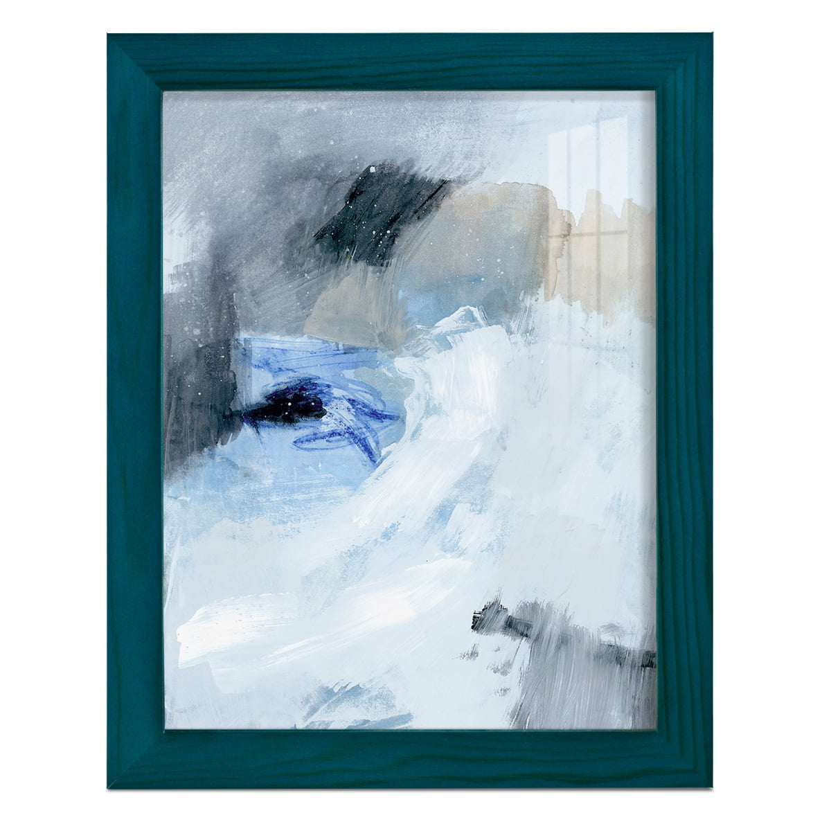 Welle I - Framed Print w/glass - Ocean Blue - Walmart.com