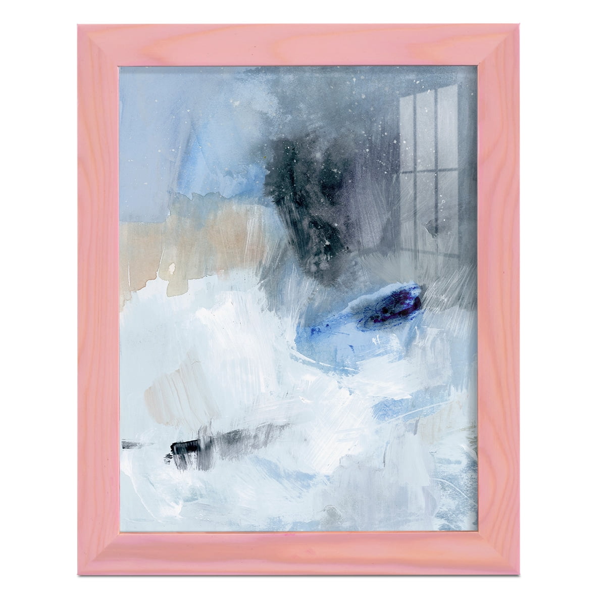 Welle Framed Print - Sunset Pink - Solid Wood Frame - Glass - Walmart.com