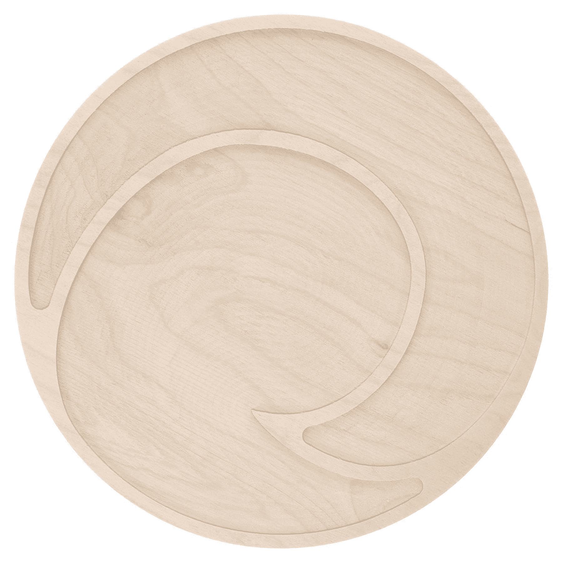 Welled Wood Surface, Circle with Barrell Wave Shaped, 10" x 10", for ...