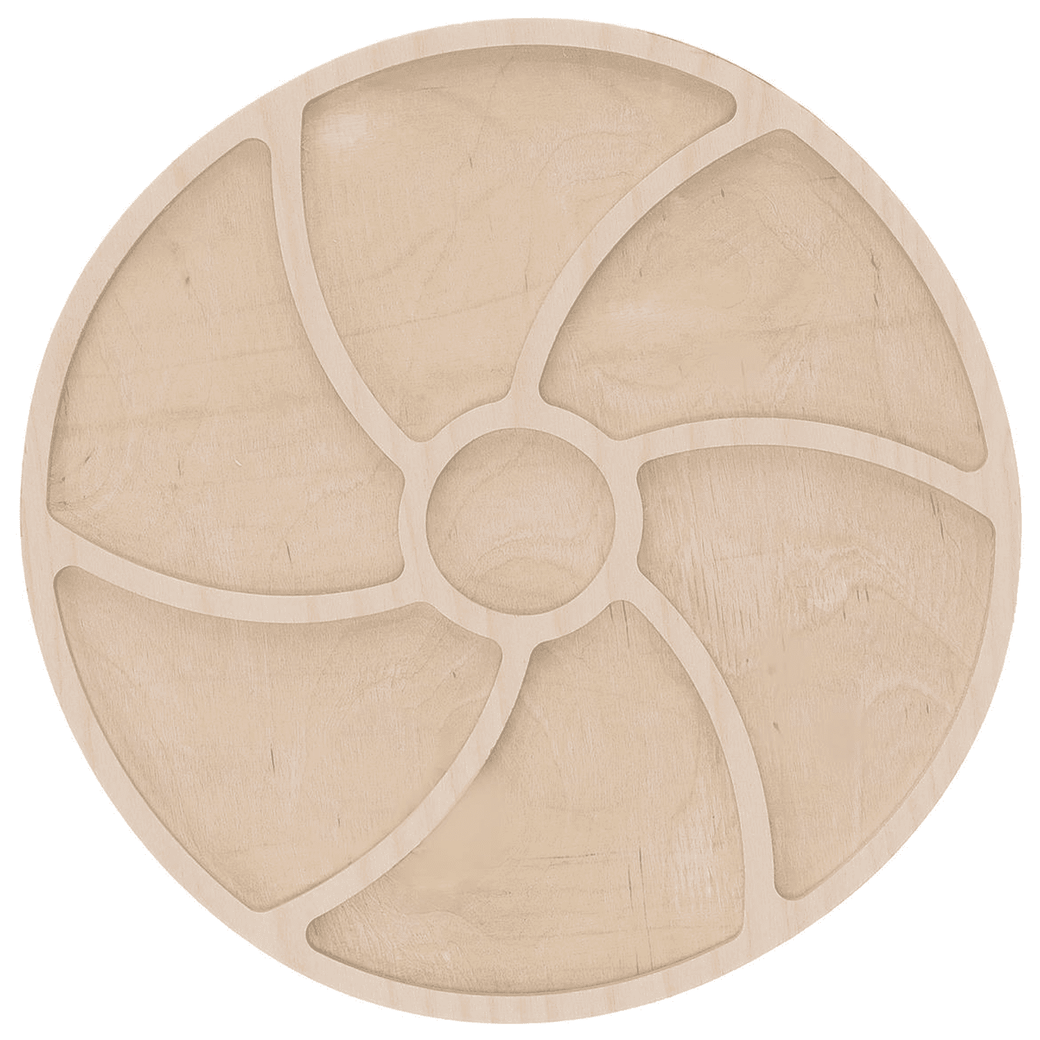 Welled Wood Surface, Circle with Spiral shaped 10" x 10", for wooden ...