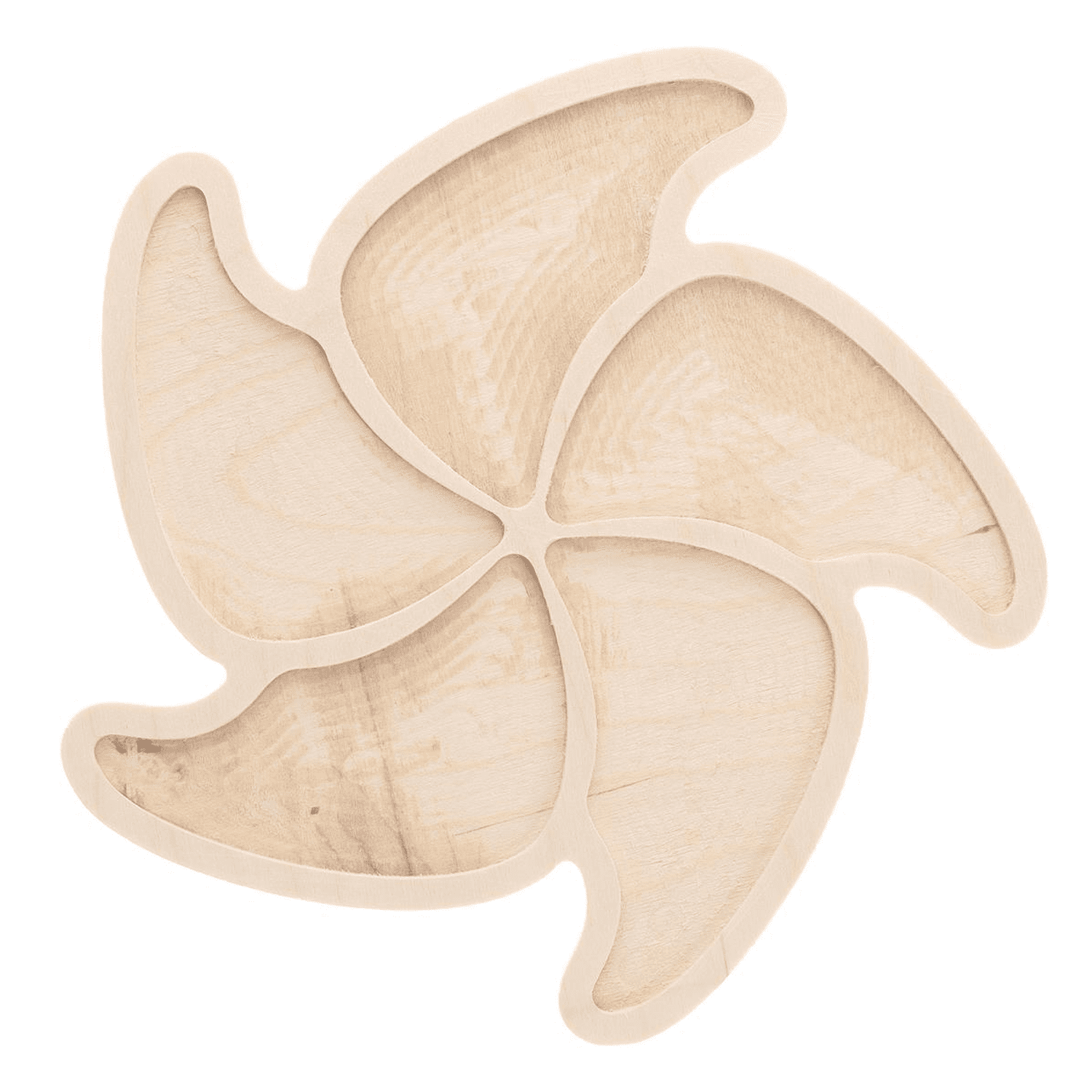 Welled Wood Surface, Pinwheel shaped, 10" x 9.68", for wooden trays ...