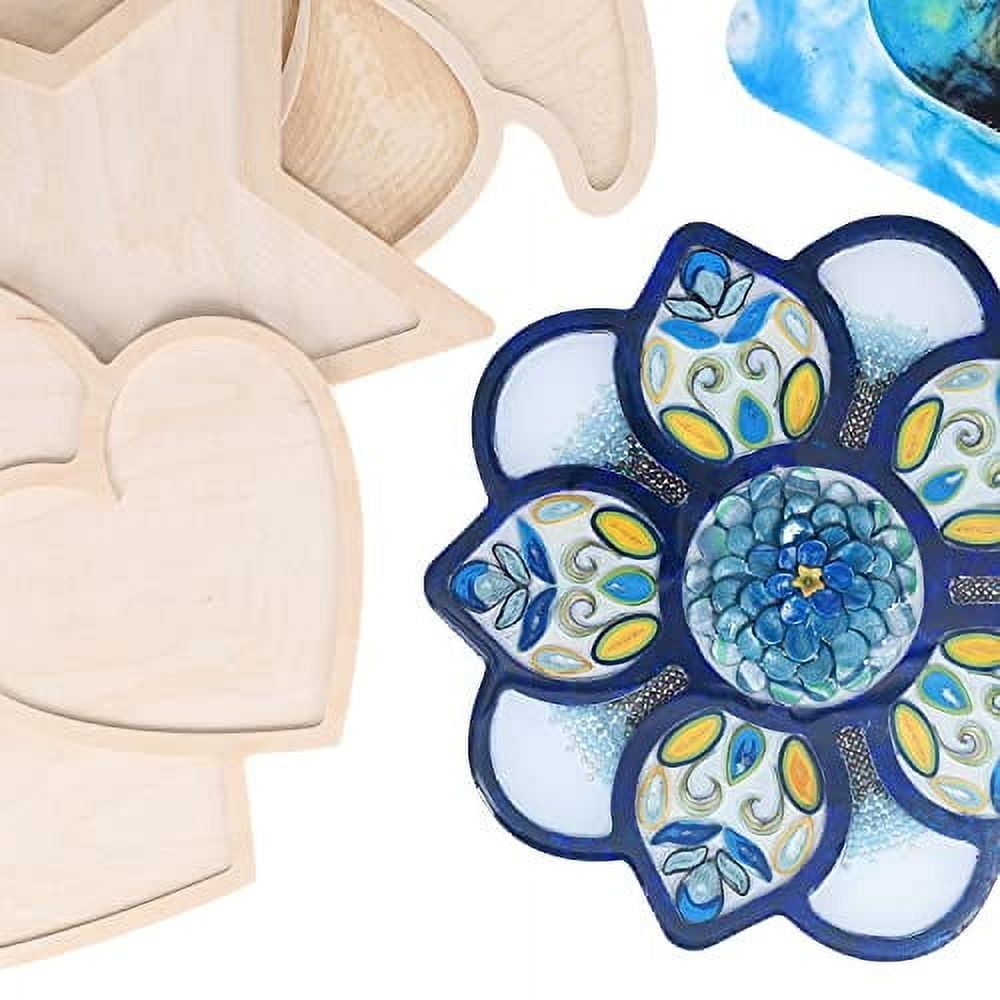 Welled Wood Surface, Star Shaped, 10" X 9.64", for Wooden Trays, Crafts ...