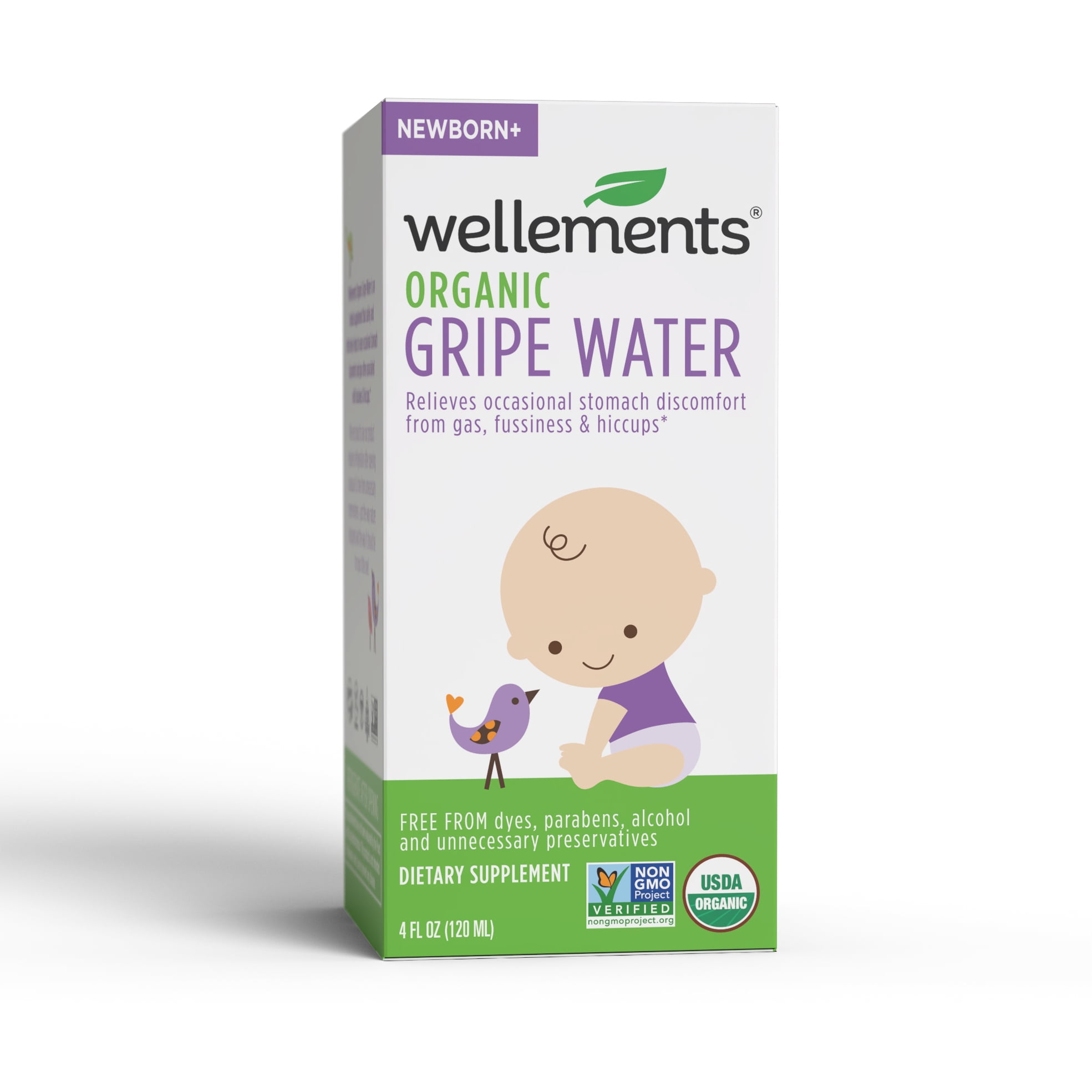 Wellements Organic Baby Gripe Water, Infant Gas Drop Relief, Newborn ...