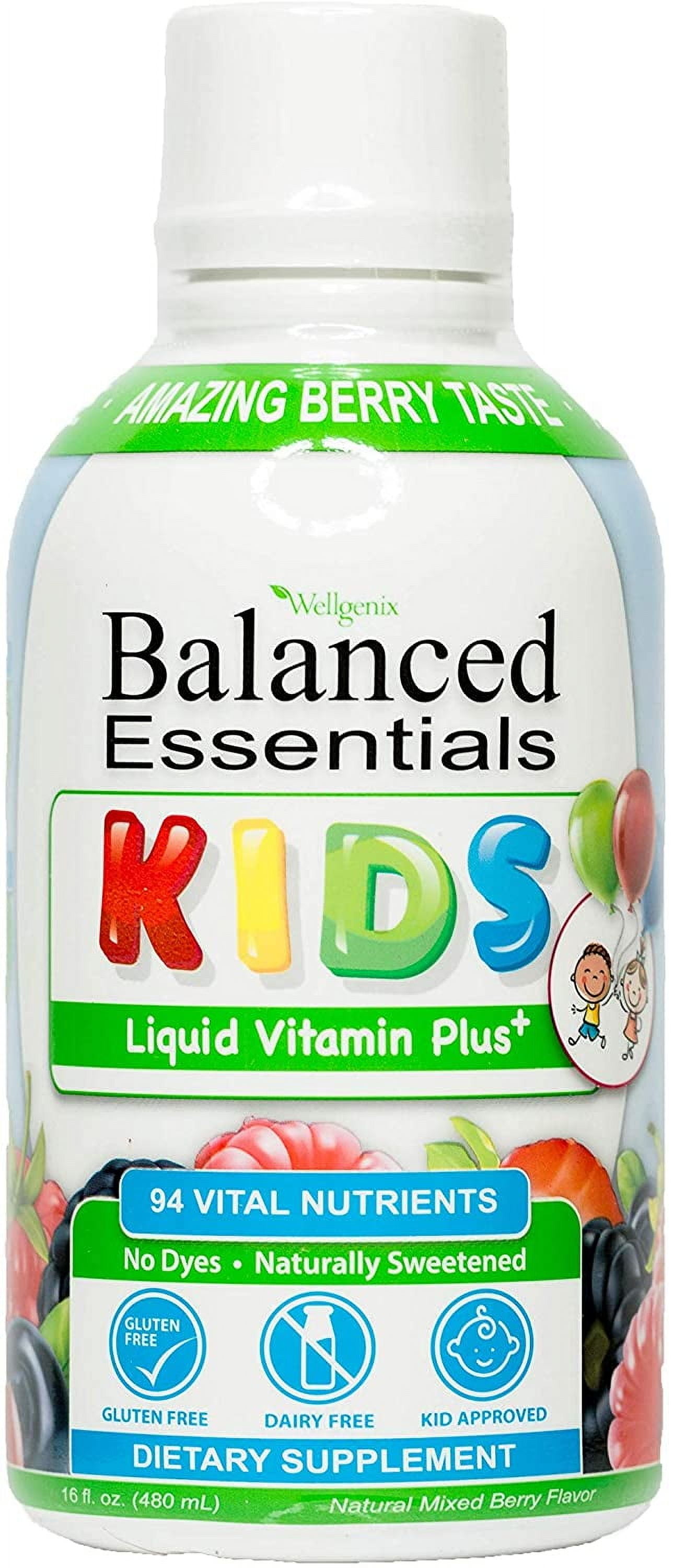 Balanced Essentials Liquid Kids Vitamin, 16 oz, Multivitamin with Amino ...