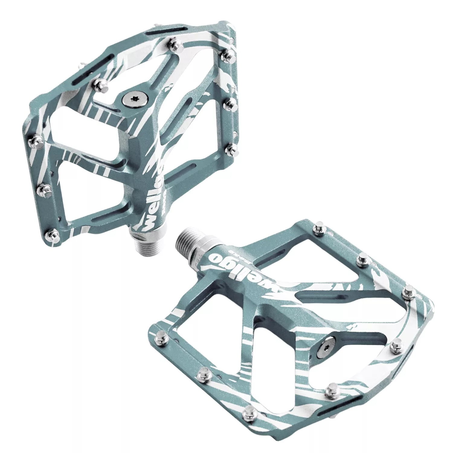 Wellgo B252 Flat Pedals Low Profile Design, Gray,WE3096 - Walmart.com